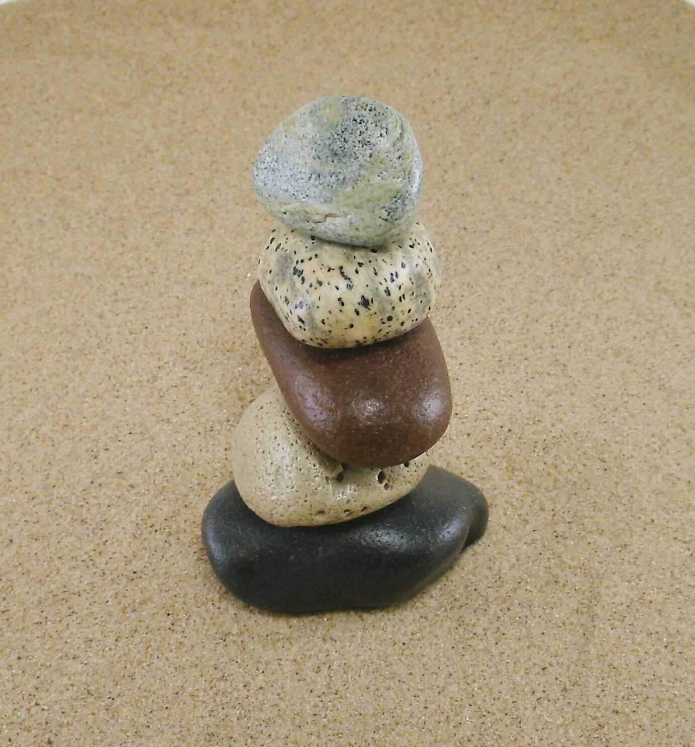 Rock Cairn, Lake Michigan Stone Messenger Cairn Sculpture #358 ...