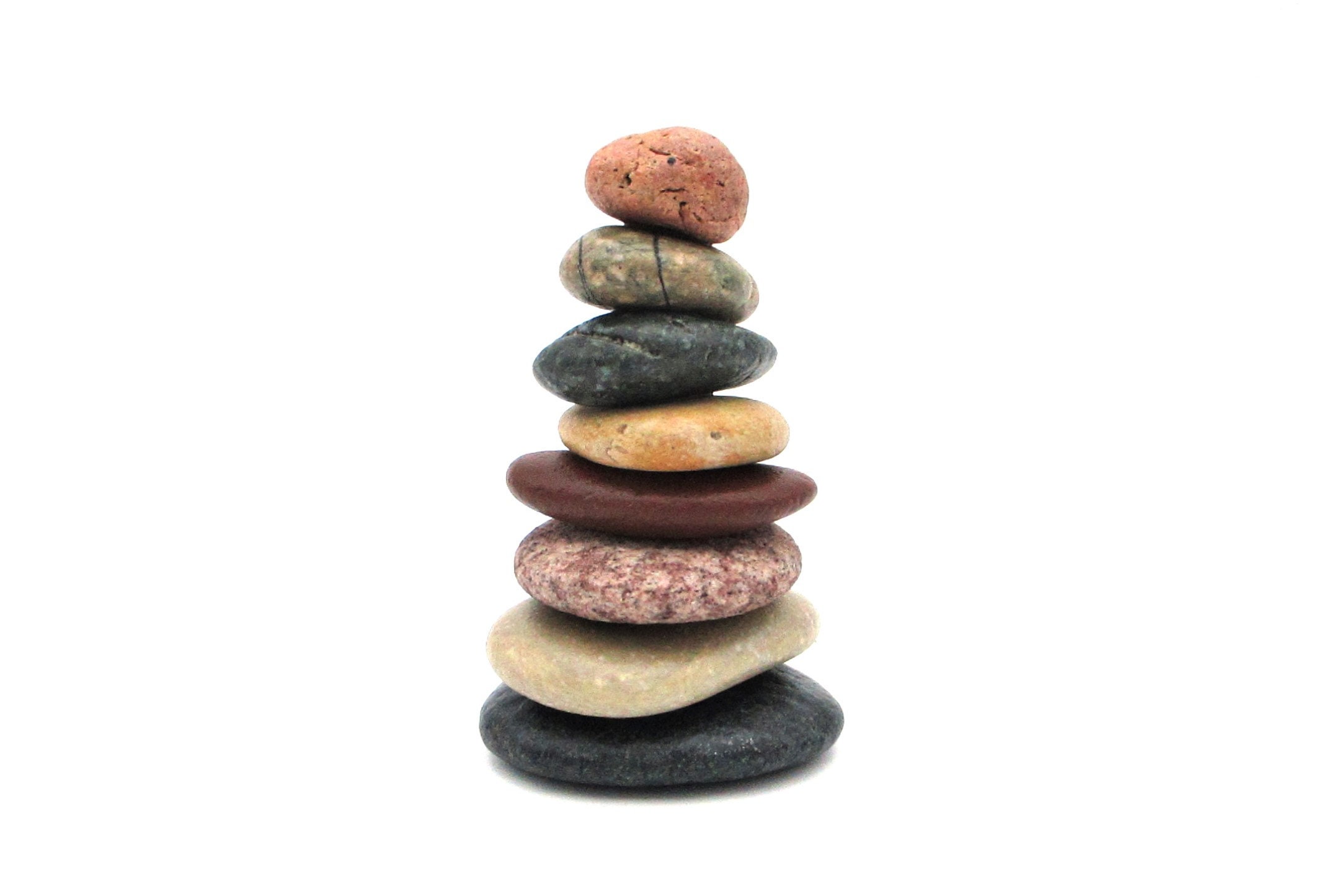 Tiny Colorful Lake Michigan Stone Cairn Trail Marker #531, Zen Stone ...