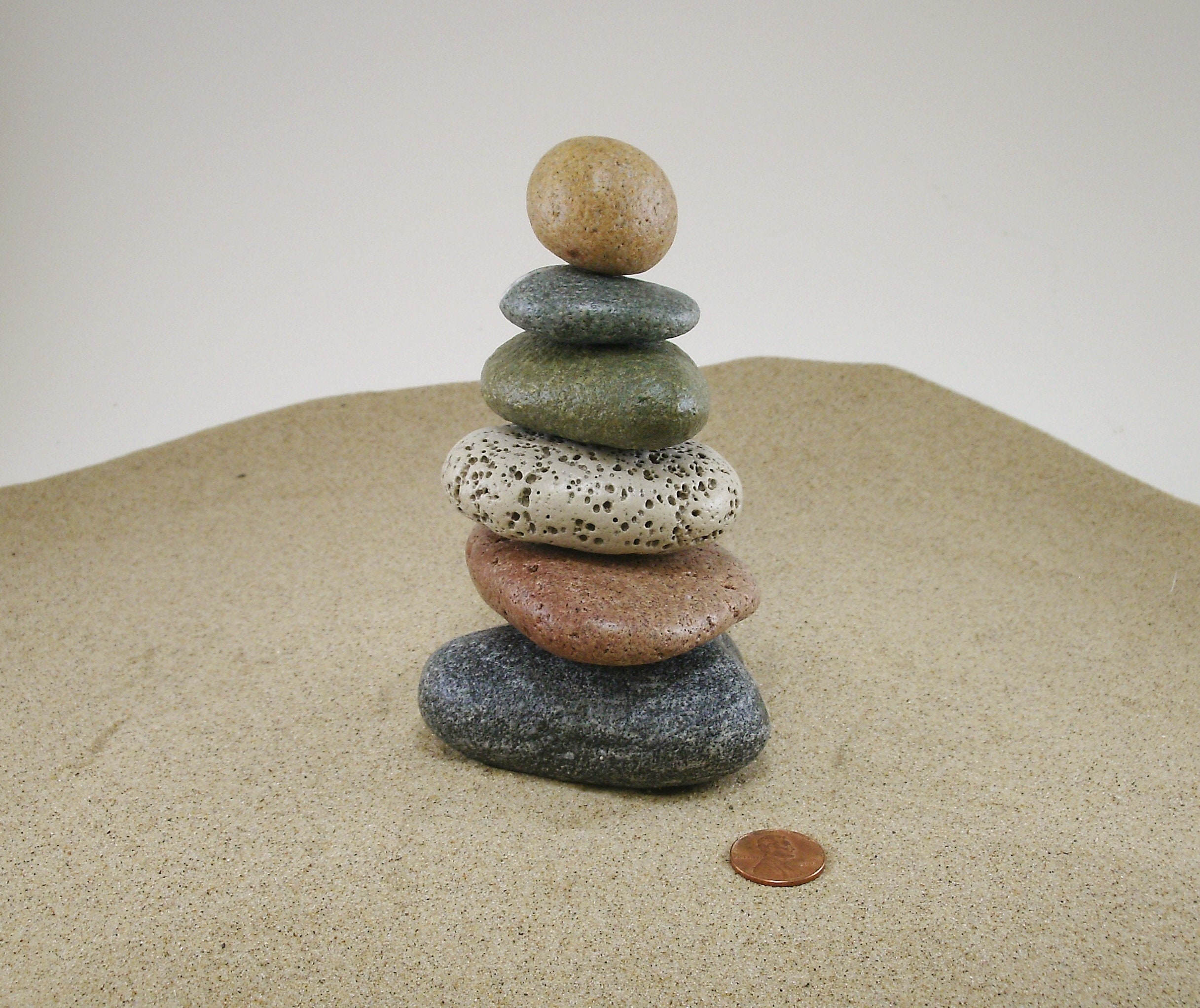 Rock Cairn - Stone Cairn - Lake Michigan Beach Stone Cairn #348 ...