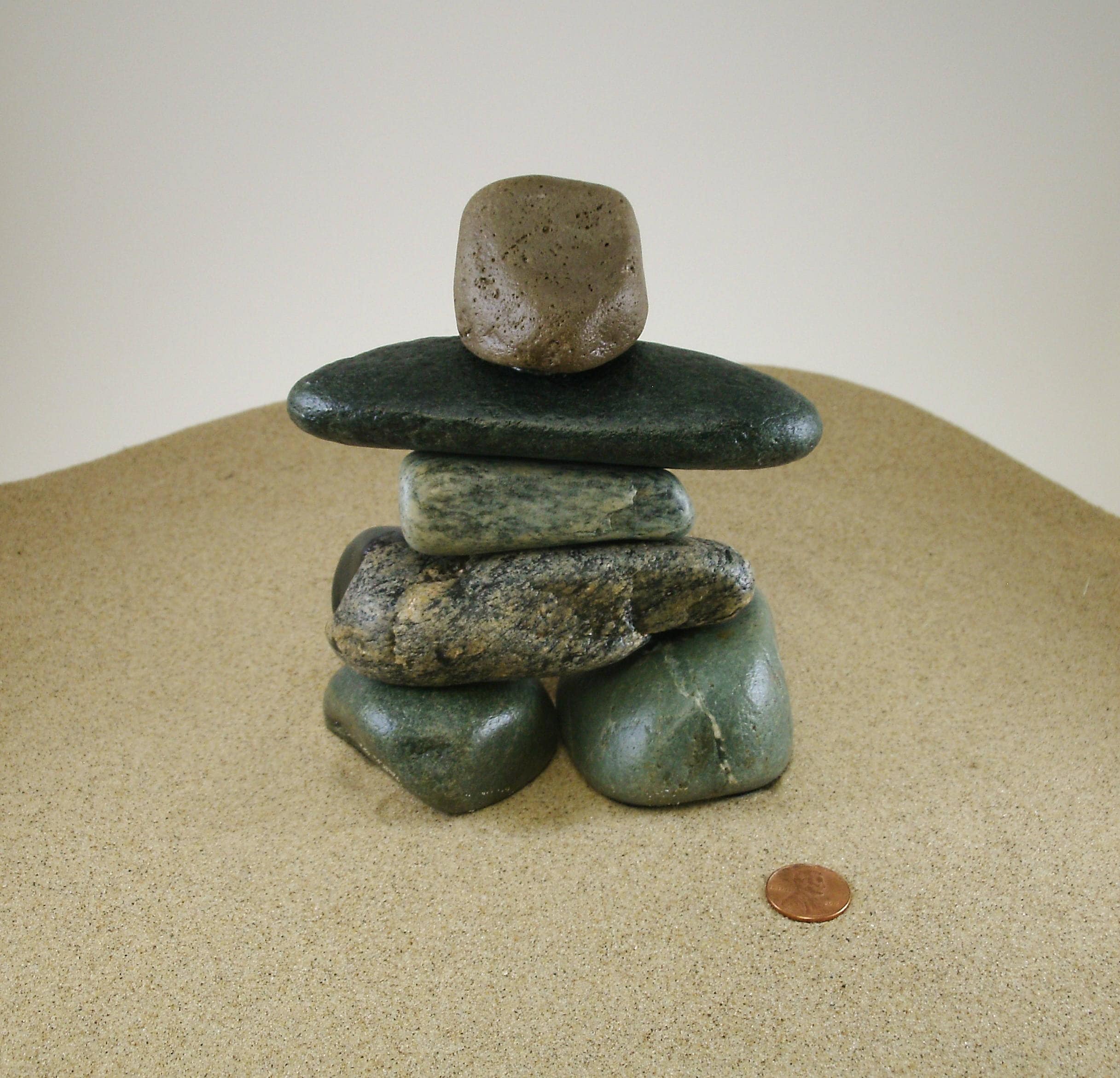 Inukshuk Style Lake Michigan Messenger Beach Stone Man Cairn Sculpture ...