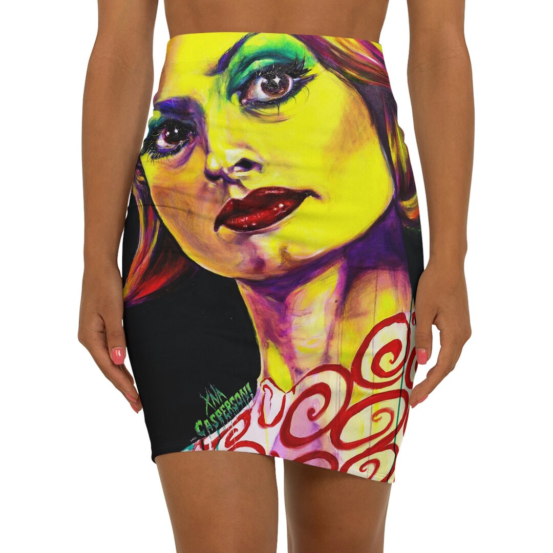 Mars Attacks Martian Lady / Alien Girl - Printed Pencil Skirt by Xna ...