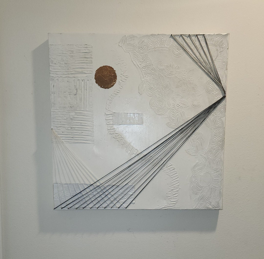 Connections- Contemporary String Art, Wall Sculpture, Mixed Media ...