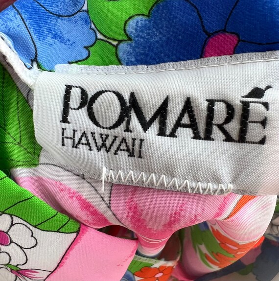 Vintage Pomare Hawaiian Polynesian style top neon flo… - Gem