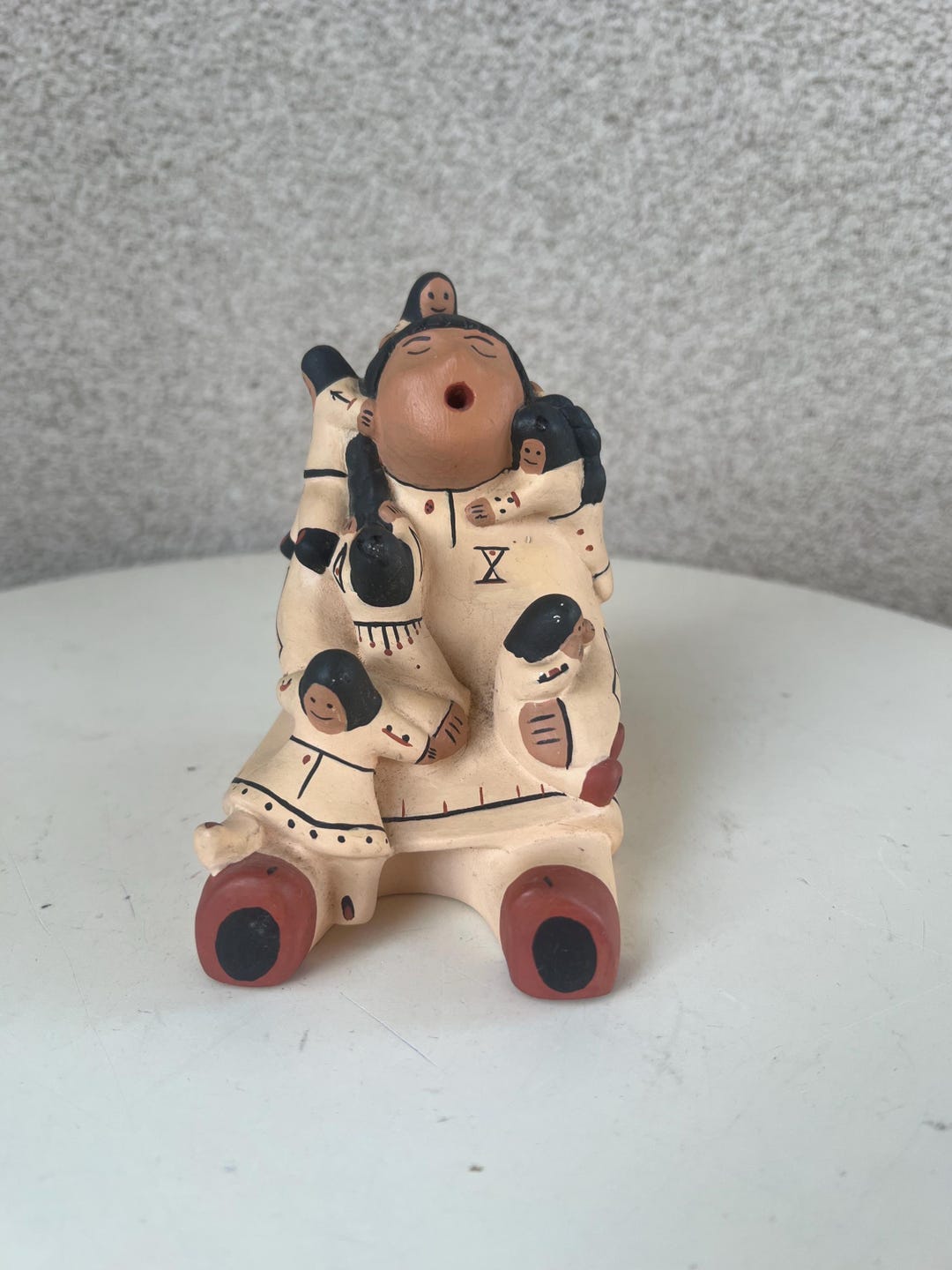Vintage Native American Navajo Storyteller Figure Pottery Signed Nandi ...
