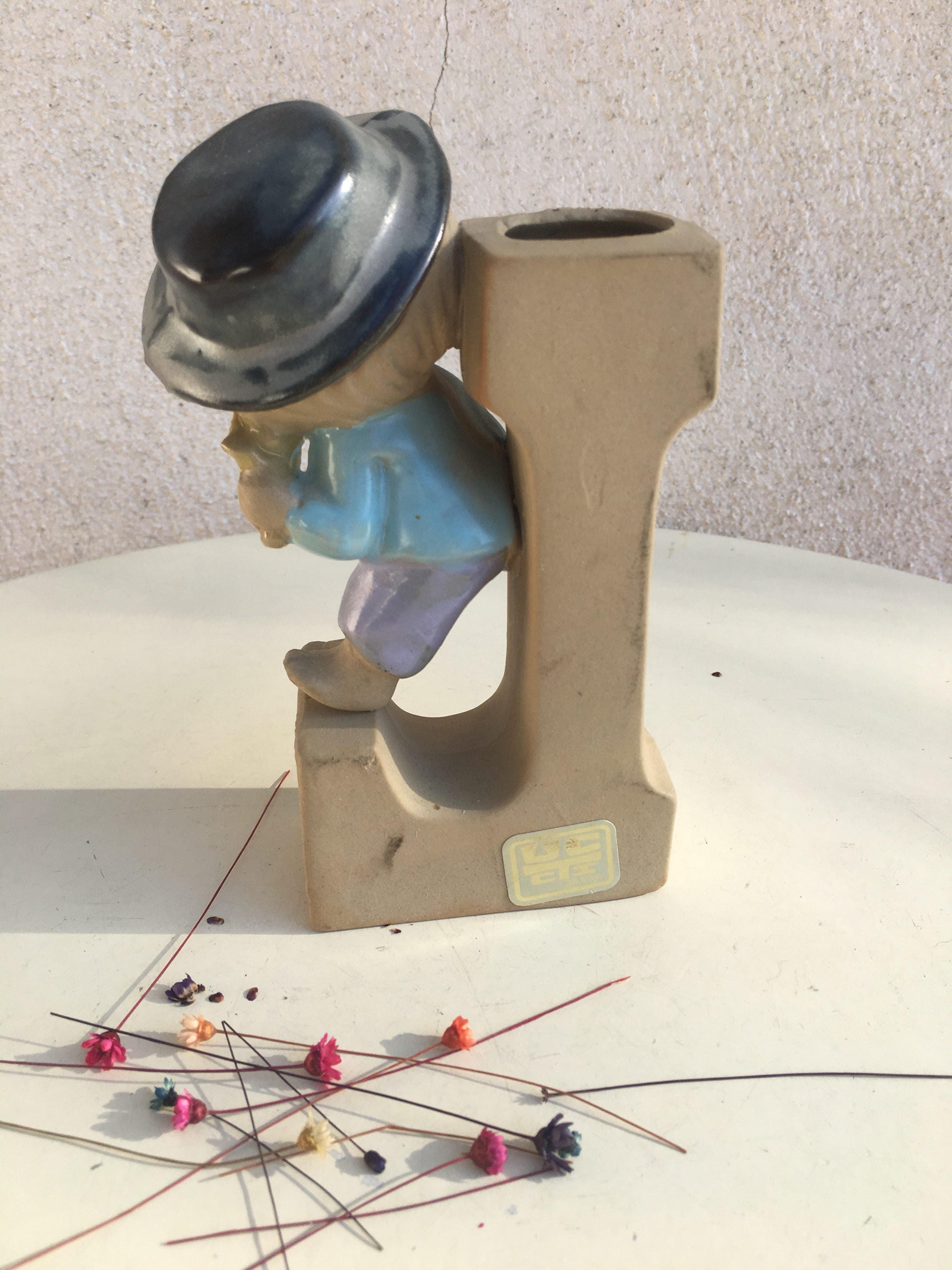 Vintage Kitsch Mini Letter Ceramic Vase Figurine Letter L With - Etsy