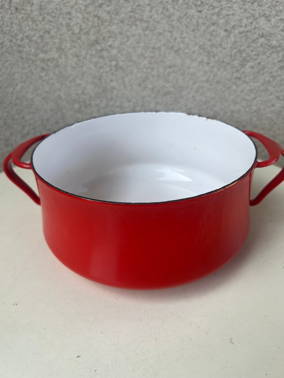 Vintage Dansk International Cookware Red Round Casserole Pan Size 7 2/4 ...