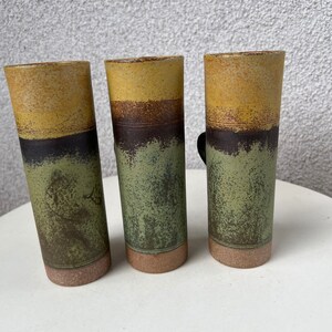 Vintage Set 3 Tall Pottery Mugs Robin Welch Pottery (1936-2019) England ...