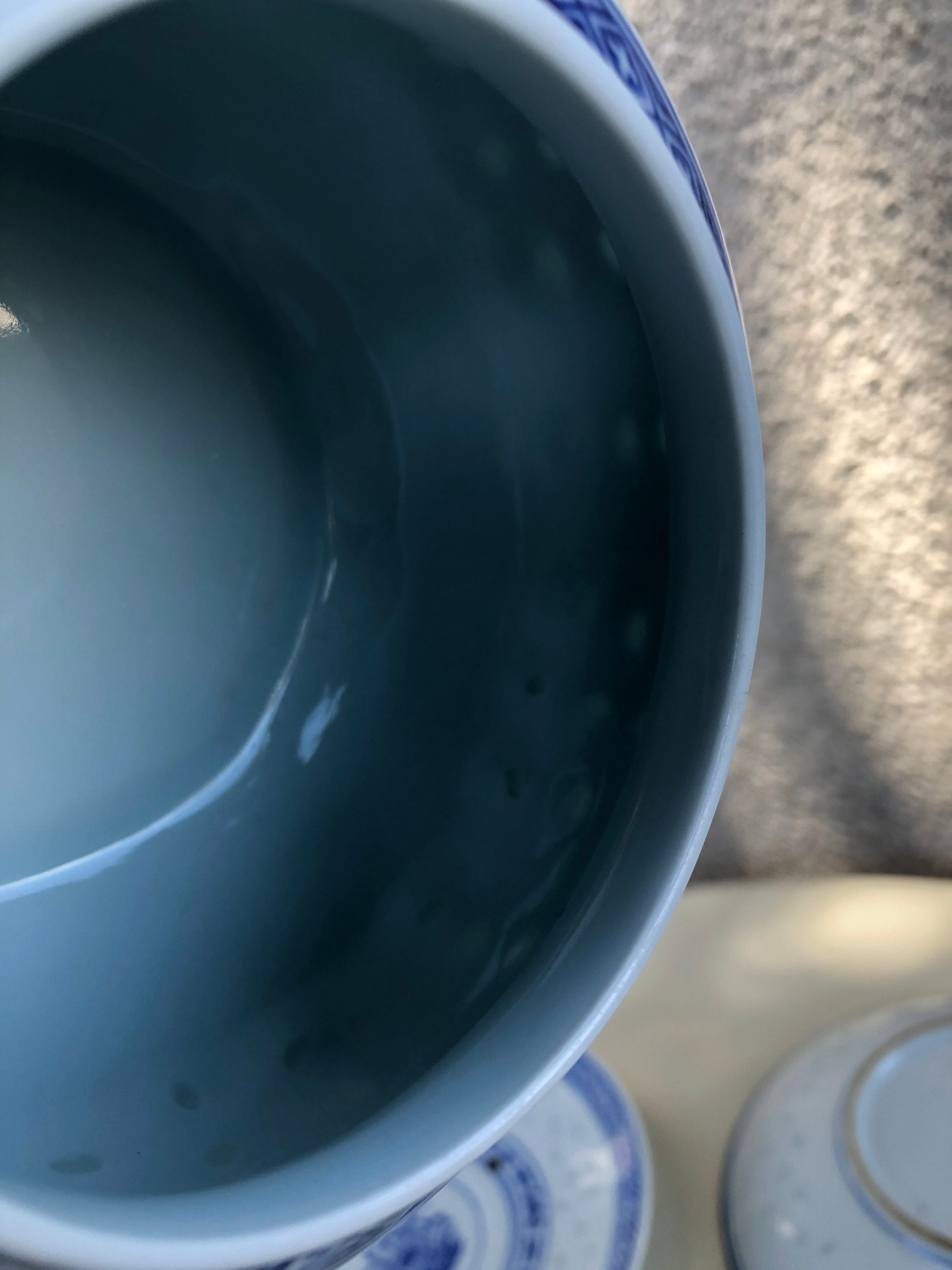 Serving Odds & Ends Kitchen & Dining Vintage blue white rice eye grain ...