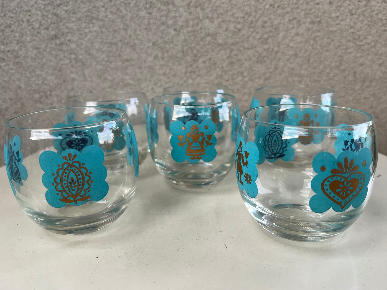 Vintage Federal Glass Co Roly Poly Set 6 Glasses Pennsylvania | Etsy