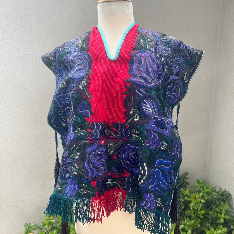 Huipil Poncho - Etsy