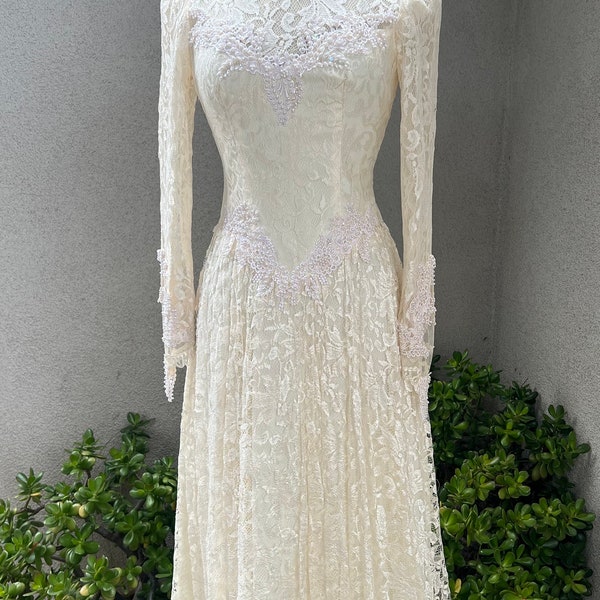 Cream Lace Dress - Etsy