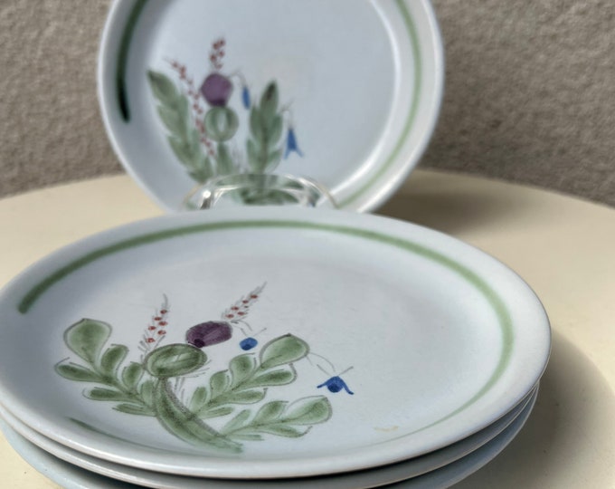 Vintage Buchan Thistle Stoneware Pottery Set 4 Bread Plate 6.5” #289 ...
