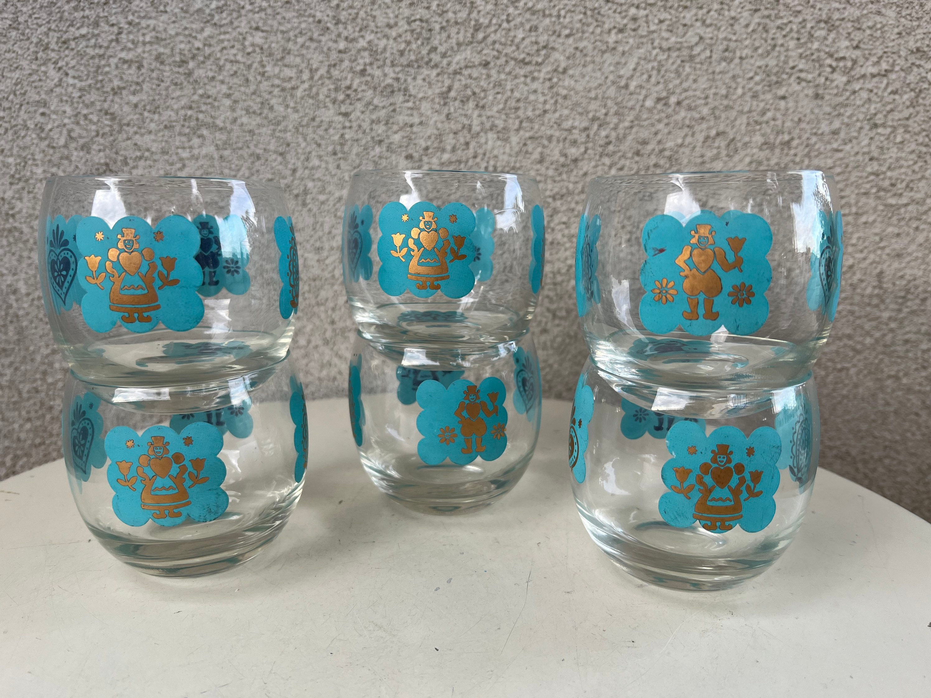 Vintage Federal Glass Co Roly Poly Set 6 Glasses Pennsylvania | Etsy