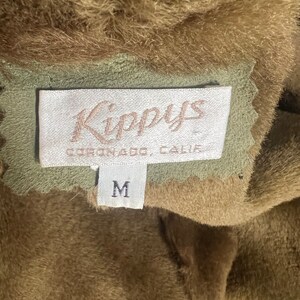 Vintage Kippys Olive Green Shearling Jacket Rhinestone Glitter Bell ...