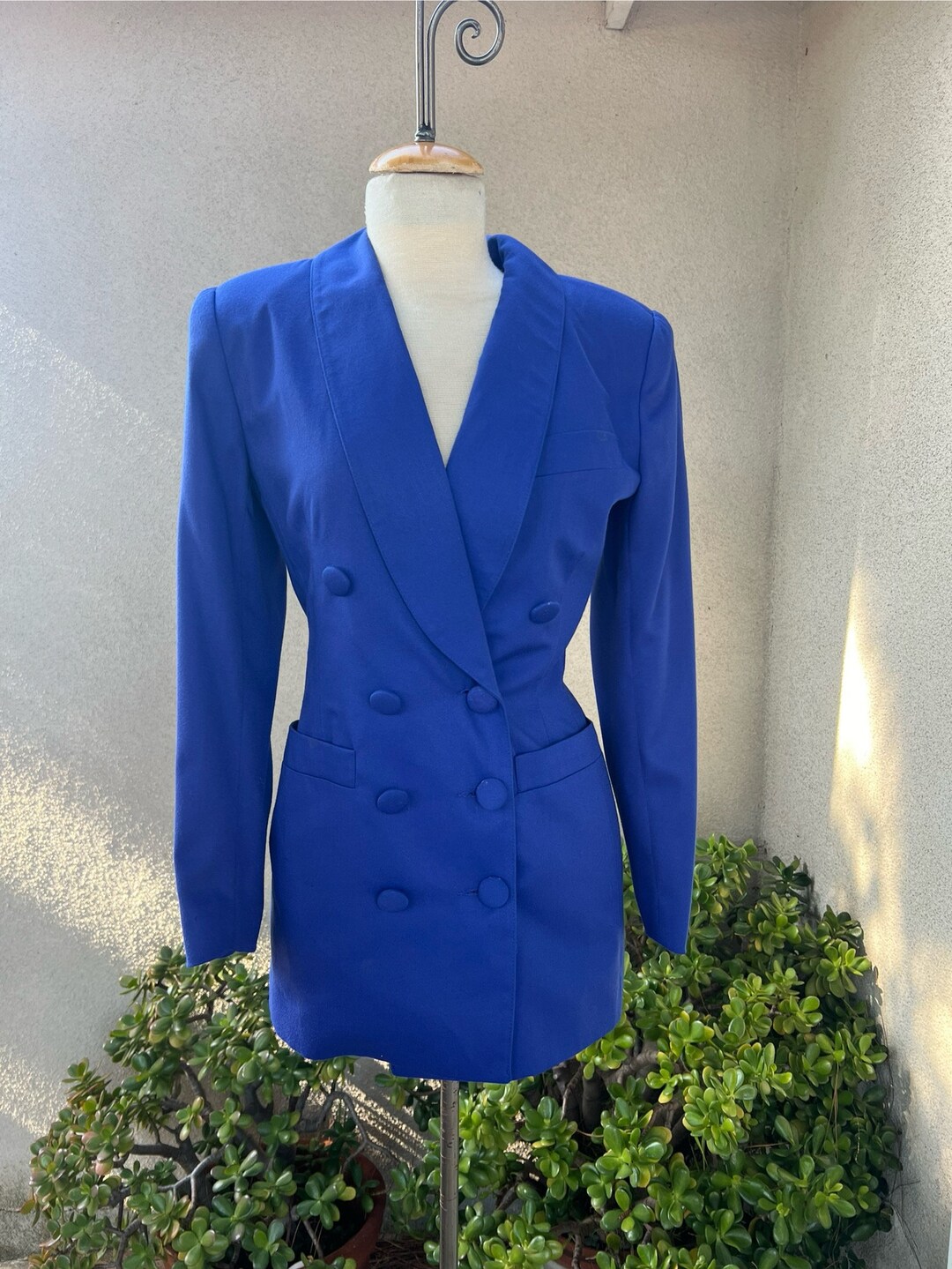 Vintage New Wave Blazer Royal Blue Sz Petite XS by 81st & Park - Etsy