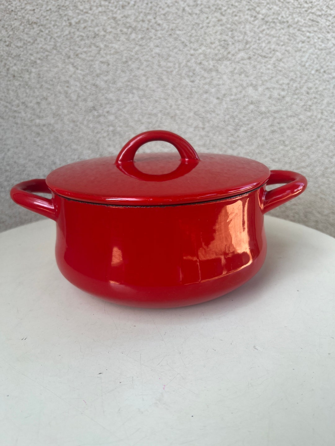 Vintage Dansk International Cookware Red Round Casserole Pot With Lid ...