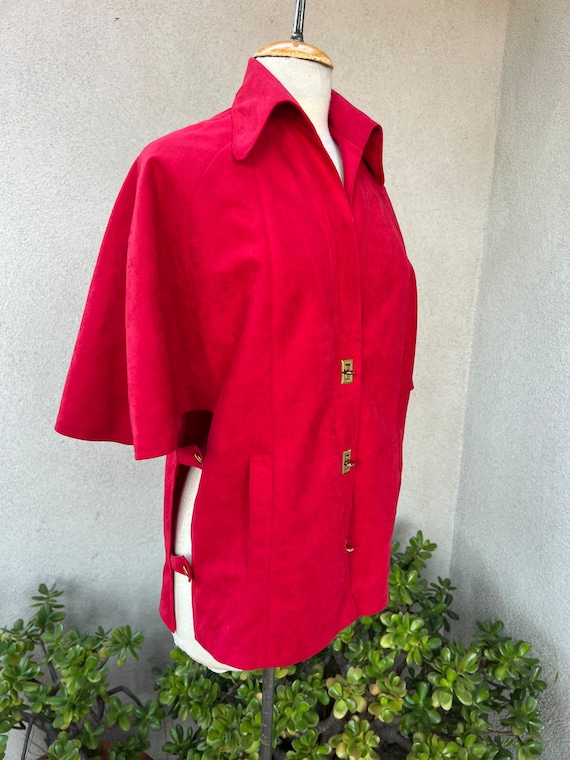 vintage preppy red cape - Gem