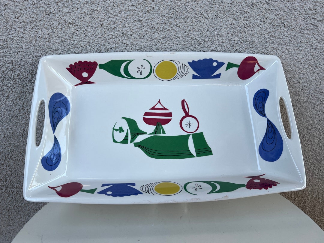 Vintage MCM Ceramic Platter F/F Figgjo Flameware Cookware Made in ...
