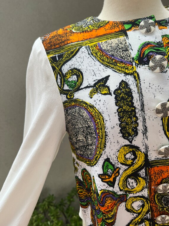 Vintage Glam 80s bolero style jacket white with avant… - Gem