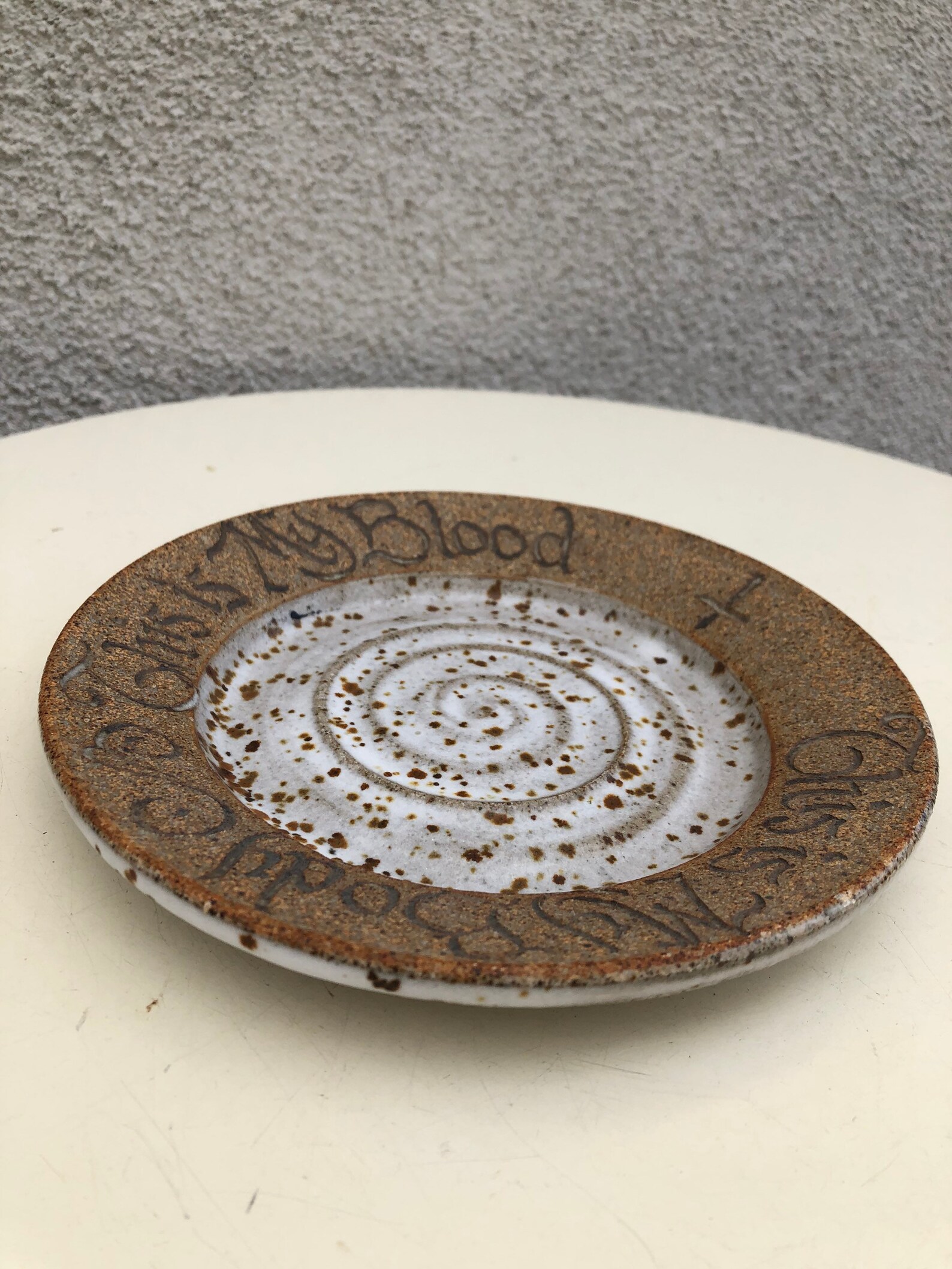 Vintage Studio Arts Stoneware Pottery Plate 7 Religious this | Etsy