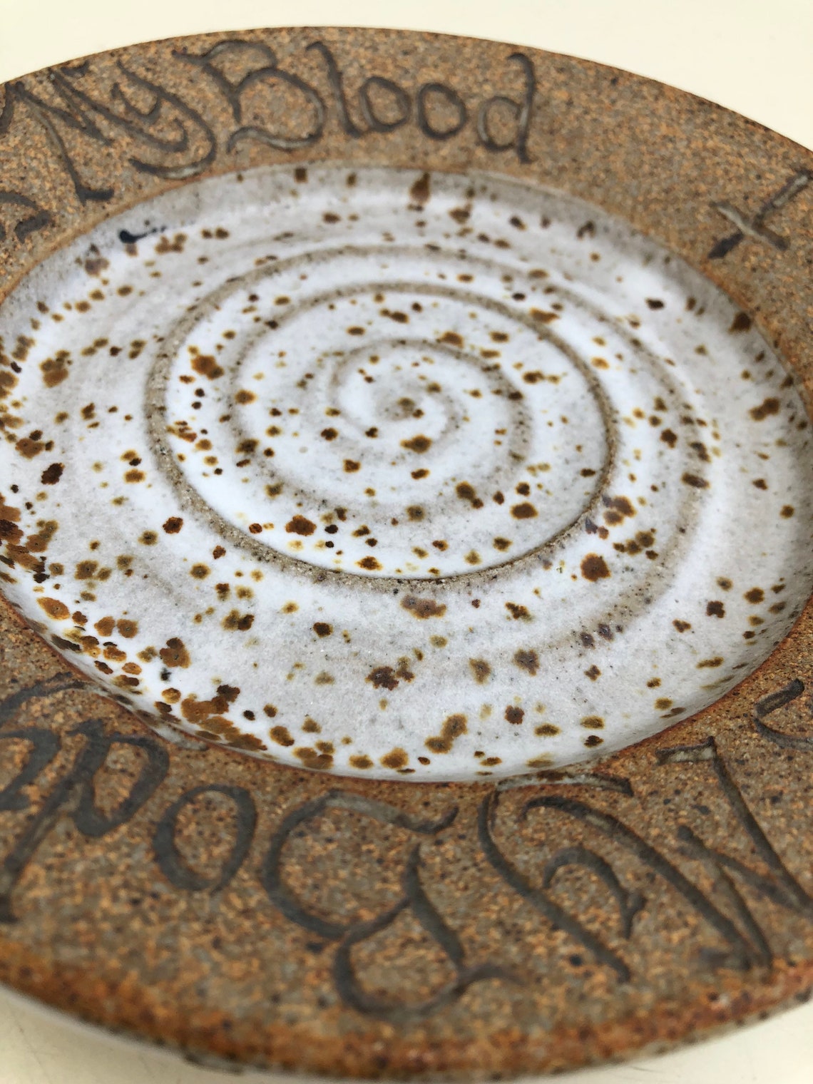 Vintage Studio Arts Stoneware Pottery Plate 7 Religious this | Etsy