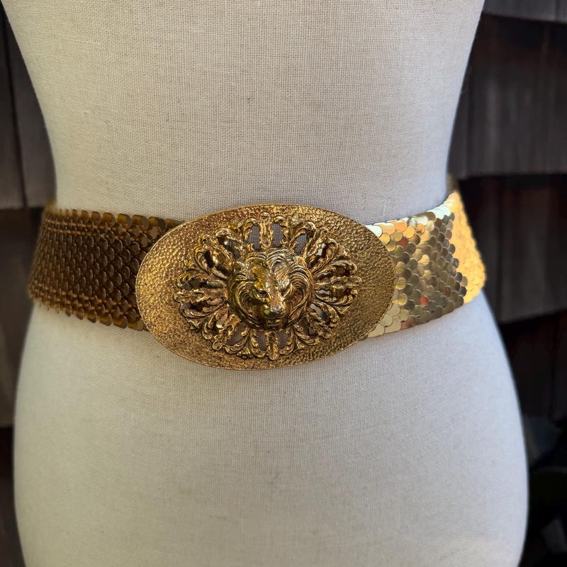 Gold Tone Fish Scale Belt - Etsy