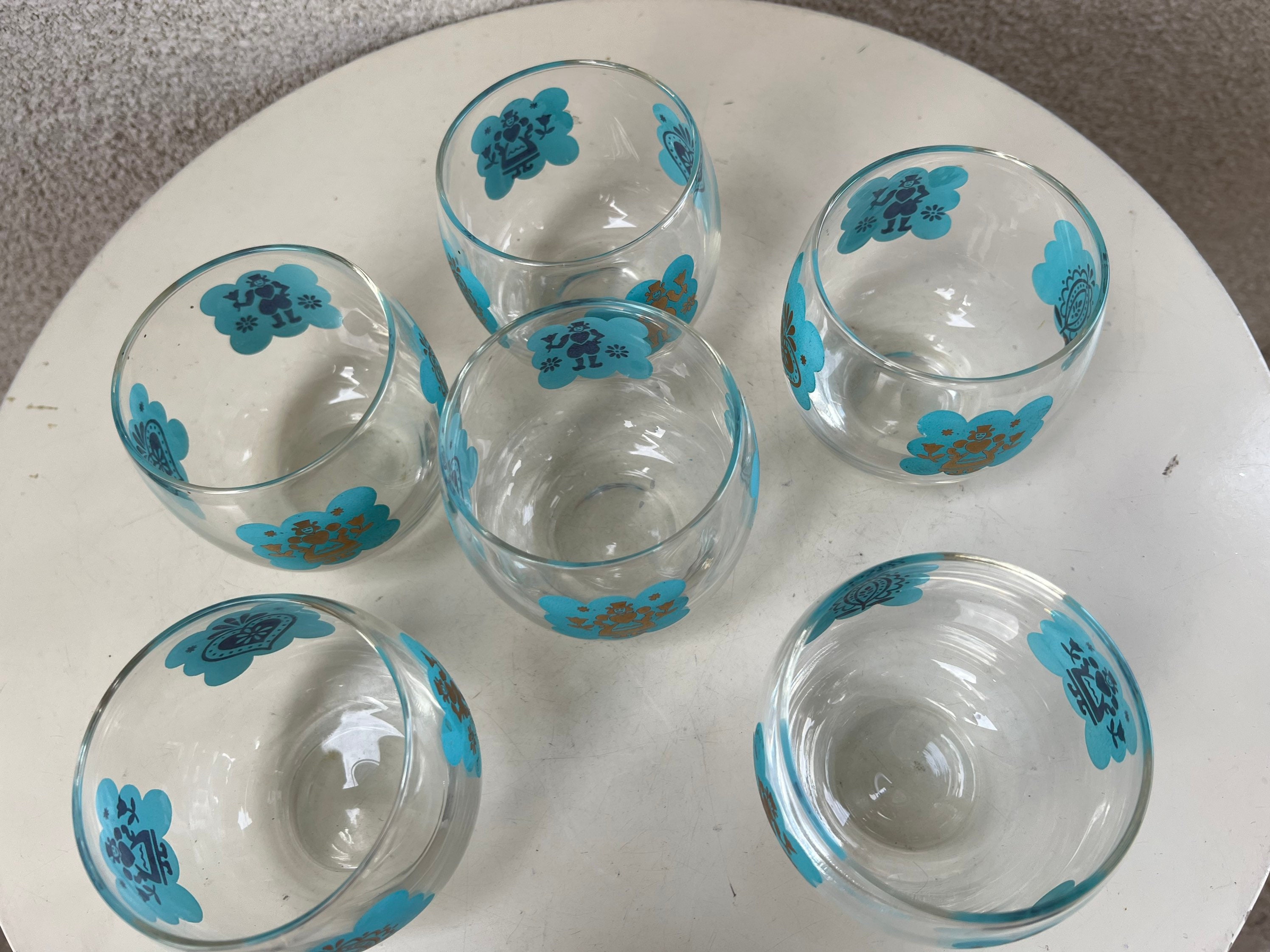 Vintage Federal Glass Co Roly Poly Set 6 Glasses Pennsylvania | Etsy