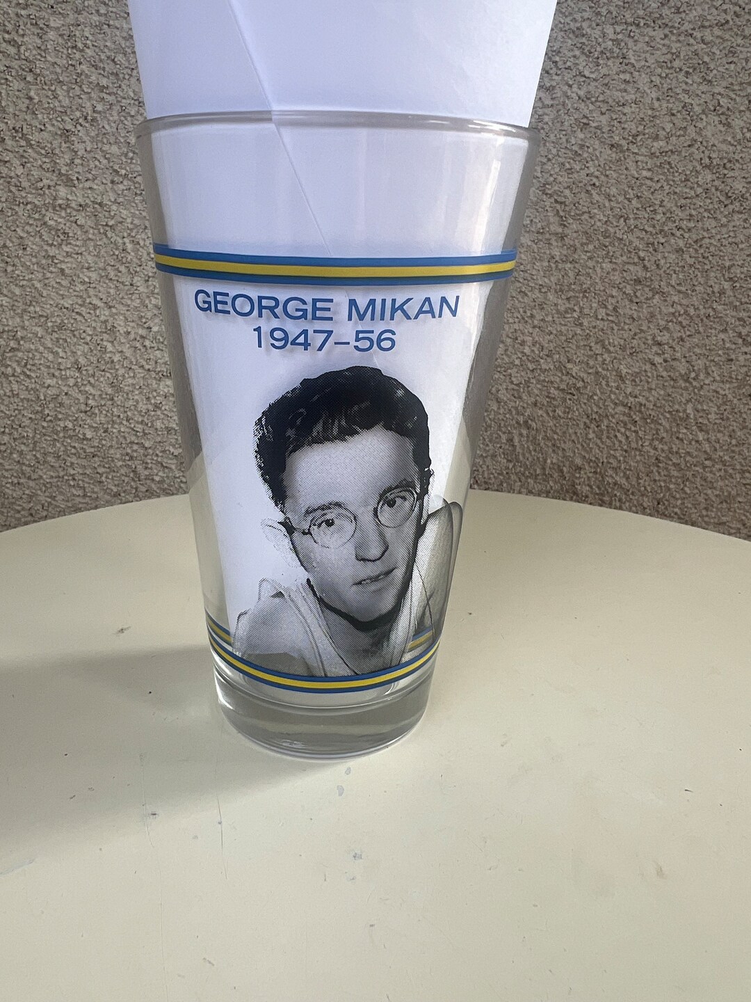 Vintage Celebrate Greatness Miller Lite Beer Glass NBA George Mikan ...