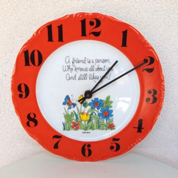 Plate Wall Clock - Etsy