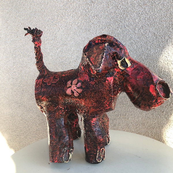 Paper Mache Dog - Etsy