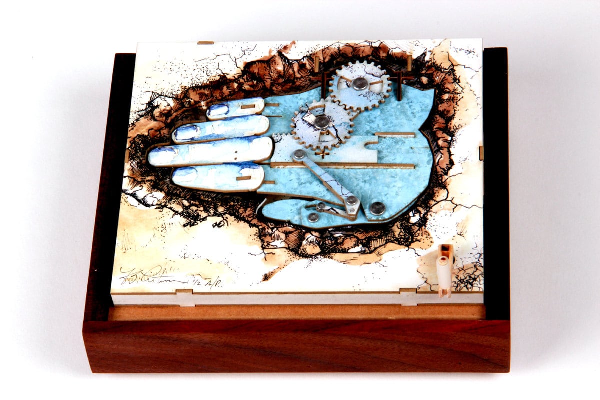 Thumbs up Mechanicard - Geared Automata Mechanism, Hand Cranked ...