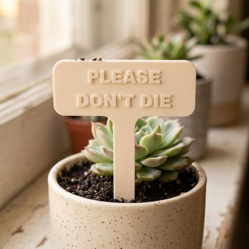 10 Funny Plant Marker STL Files – 3D Print Succulent Gift Bundle - Etsy UK