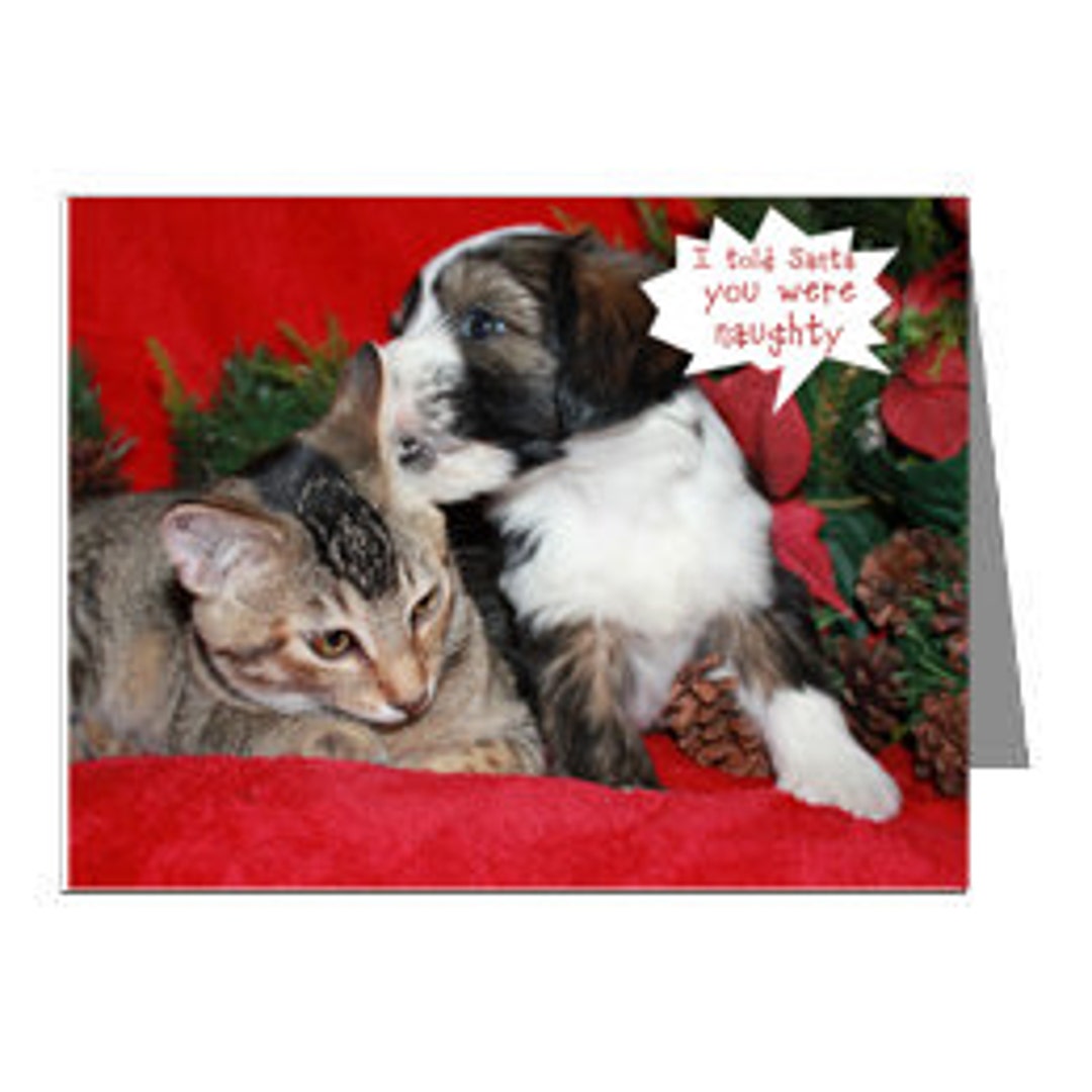 5 Assorted Puppy Christmas Cards - Etsy