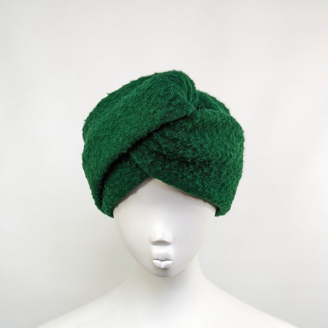 Green Chunky Wool Turban Twist Knot Headband Ear Warmer - Etsy