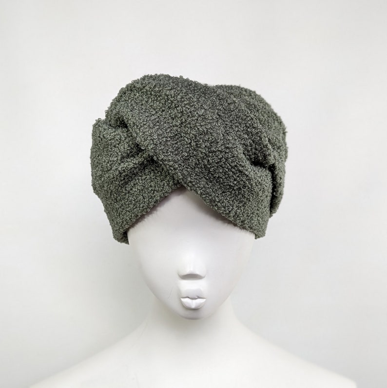 Sage Green Boucle Turban Twist Knot Headband Ear Warmer - Etsy