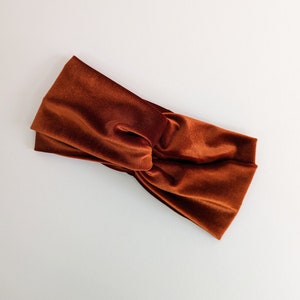 Rust Orange Brown Luxury Wide Velvet Turban Twist Headband - Etsy