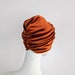 Rust Orange Velvet Turban Hat: Twist Front Luxe Boho Headwrap - Etsy
