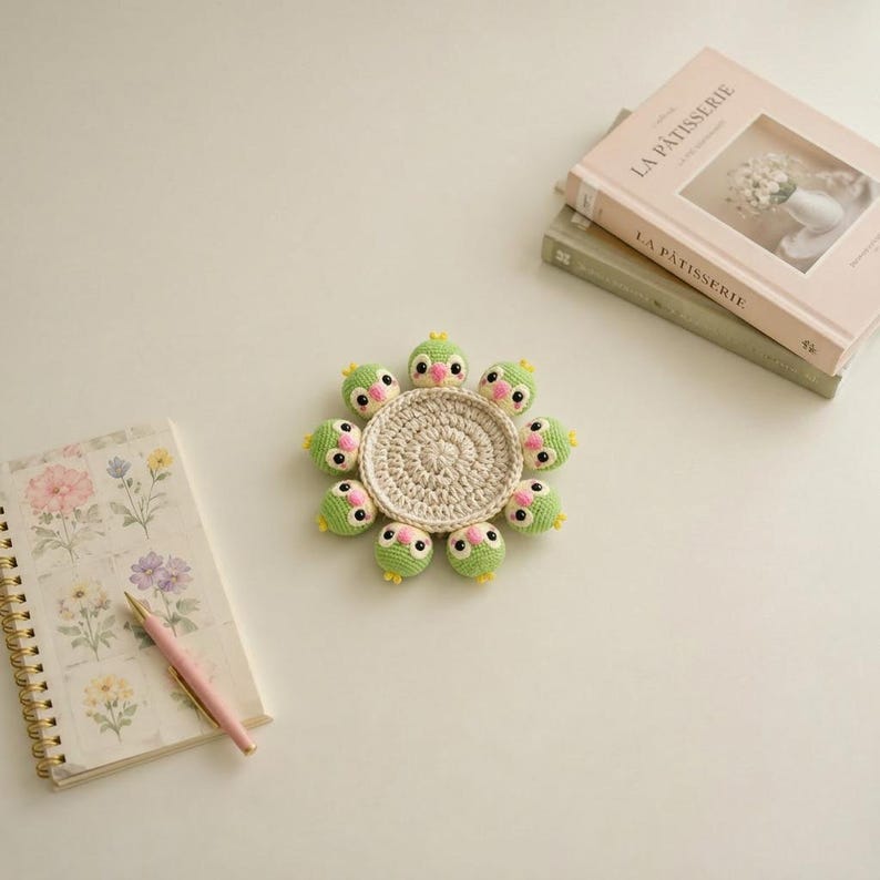 Crochet Coaster Parrot Amigurumi Pattern PDF, Amigurumi Bird Set (PDF ...