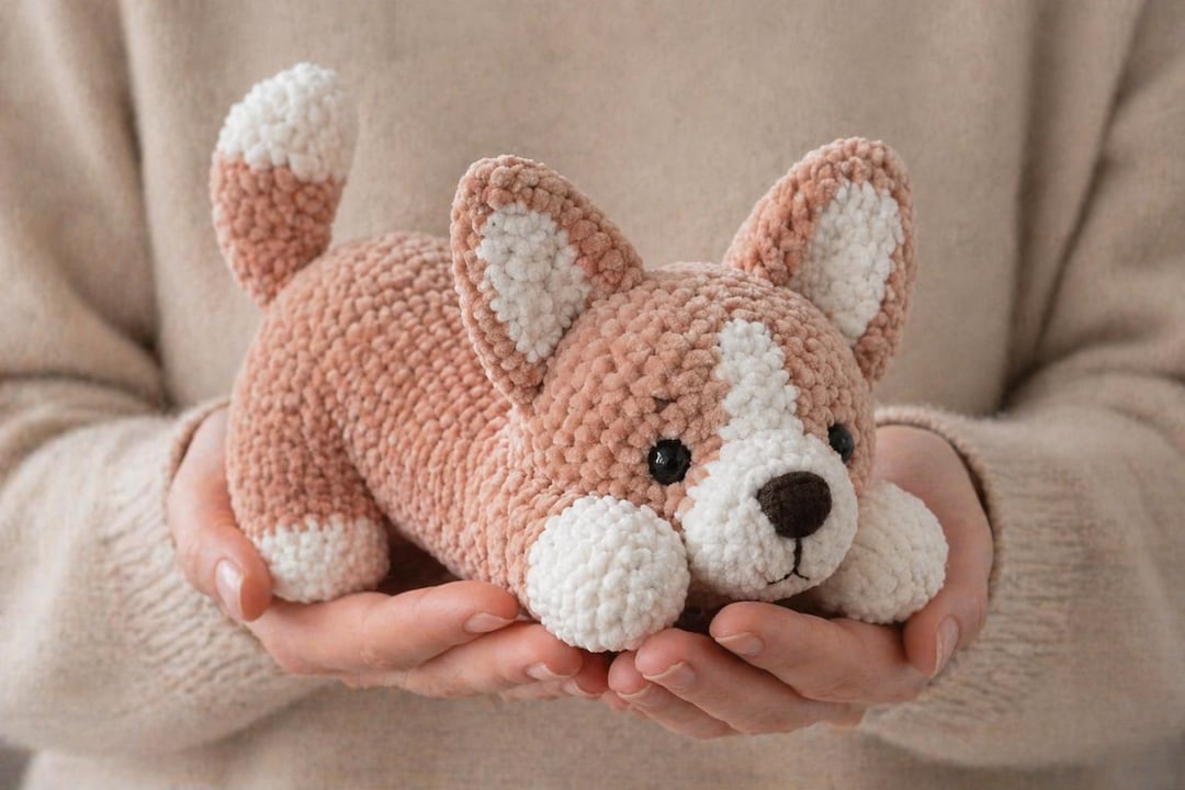 Little Biscuit Corgi Crochet Pattern – Beginner Friendly Dog Plushie ...