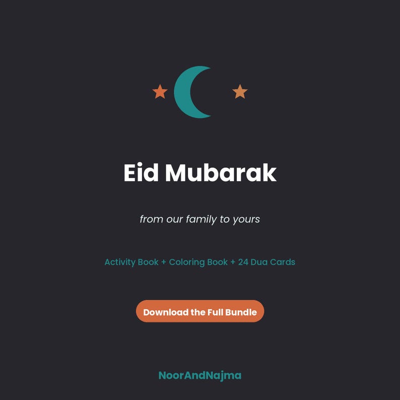 Eid Al-adha Kids Bundle | Printable Activity Book, Coloring Book & 24 ...