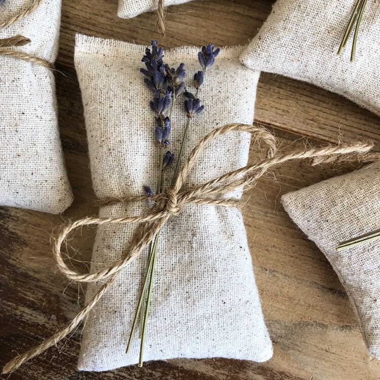 Natural Cotton Sachets With Dried Lavender or Dried Rose | Etsy