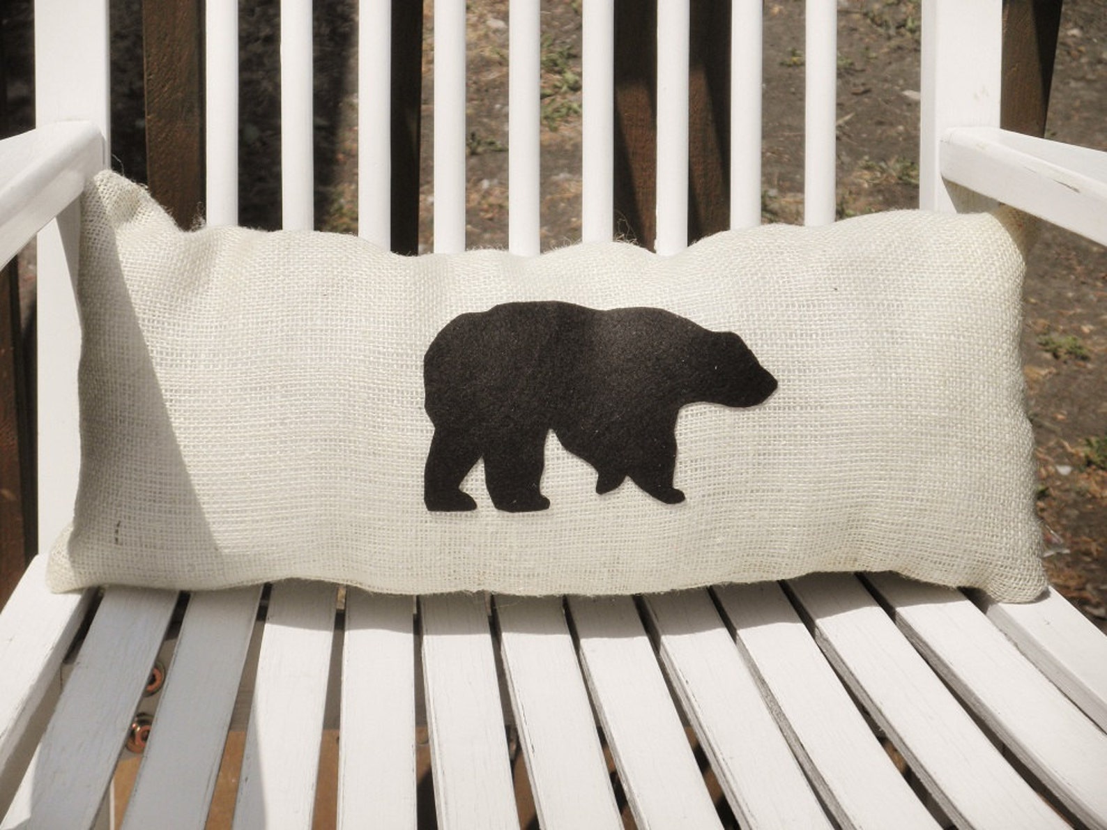 20 X 8 Burlap Bear Pillow Wildlife - Etsy