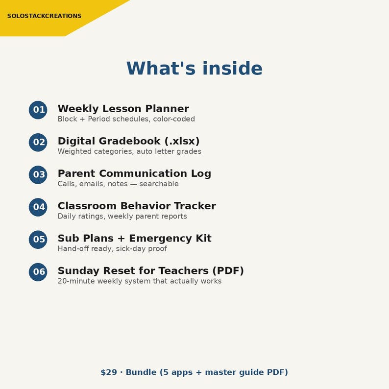 Teacher Toolkit Bundle – Lesson Planner, Gradebook, Parent Log ...