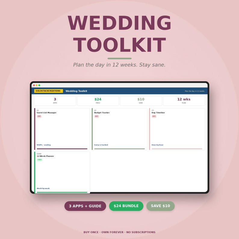 Wedding Planning Toolkit: Guest List, Budget, Day Timeline Apps ...