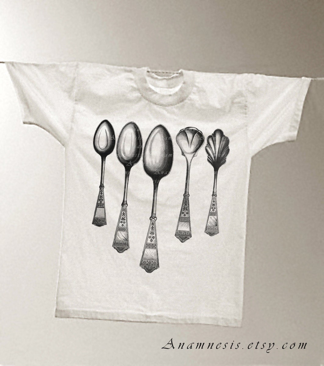 Spoons Art Print SPOON COLLAGE Instant Download Printable Vintage ...