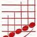 FIVE RED NOTES Digital Download Printable Music Symbols by Anamnesis ...