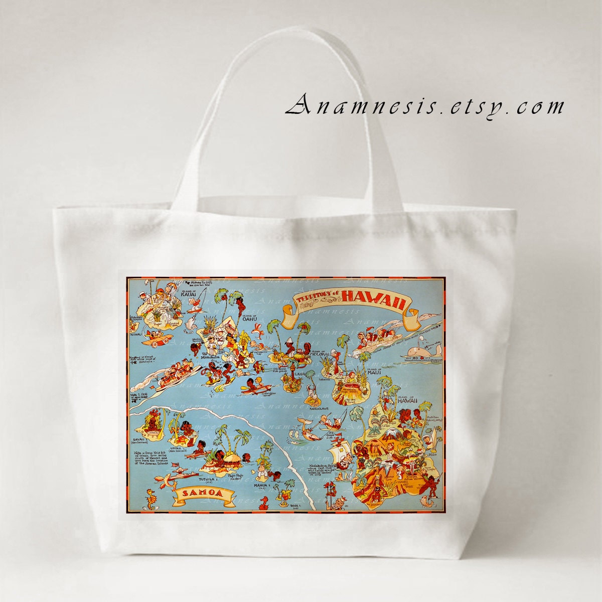 HAWAII MAP Print Digital Download Printable Vintage Map Art | Etsy