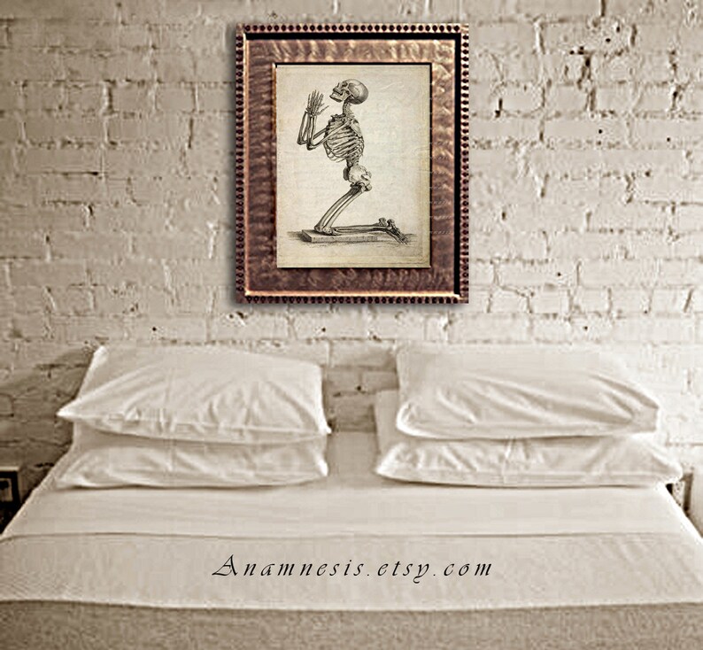 PRAYING HUMAN SKELETON - Digital Download - Printable Antique ...