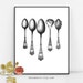 Spoons Art Print SPOON COLLAGE Instant Download Printable Vintage ...