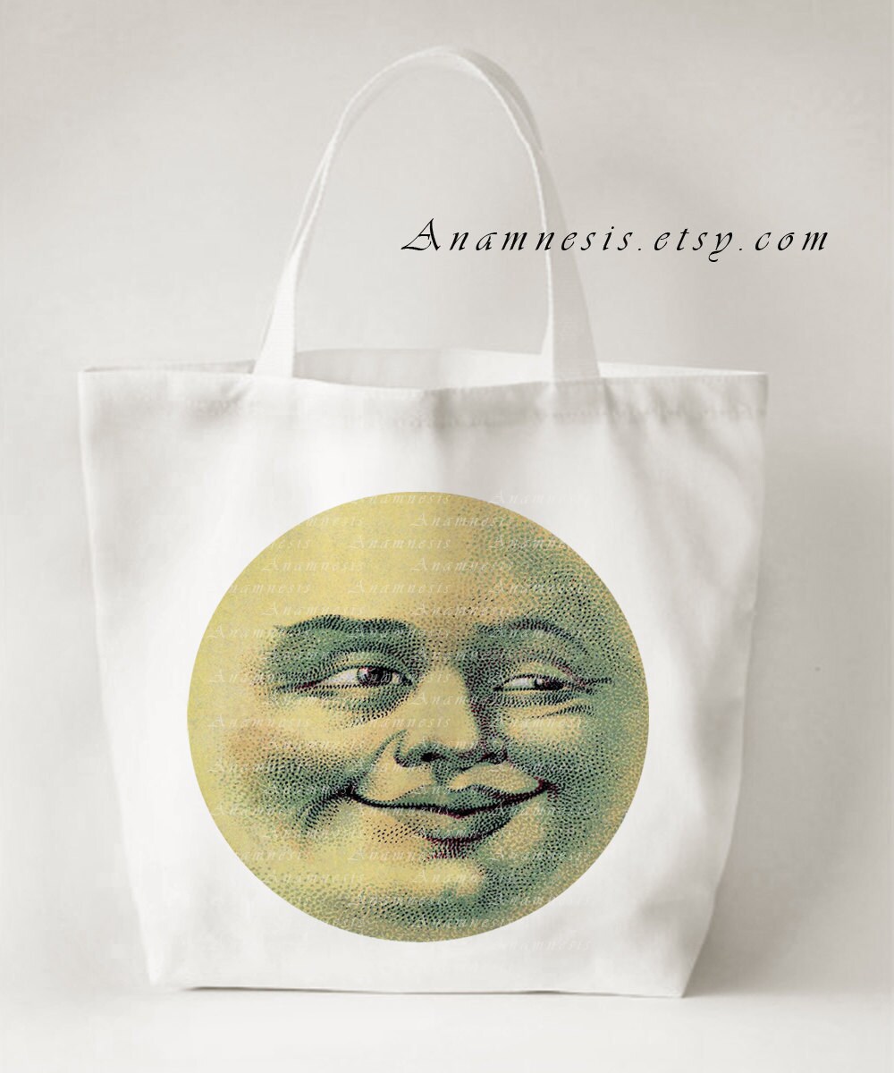 MOON FACE - Digital Image Download - Printable Vintage Moon ...